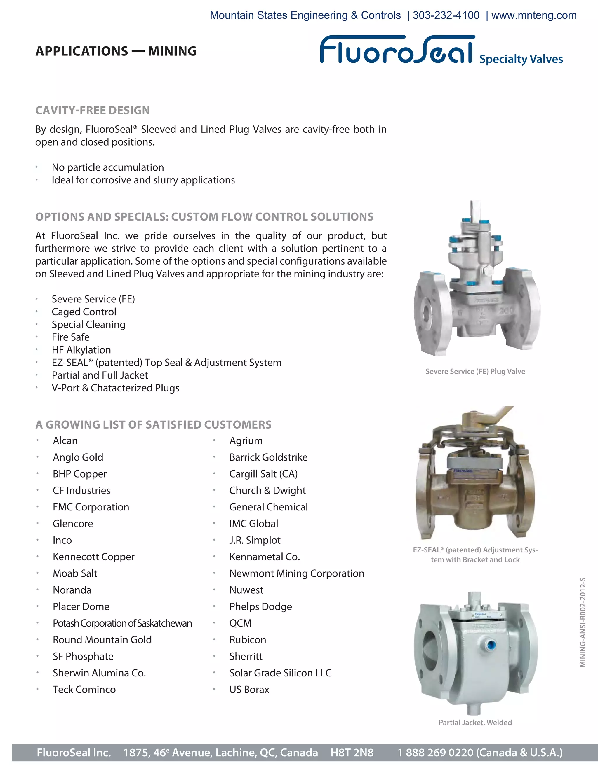 Valves Used in Mining Operations | PDF