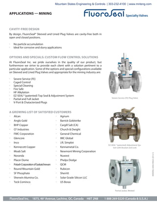 Valves Used in Mining Operations | PDF