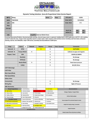 Valve servic report | PDF