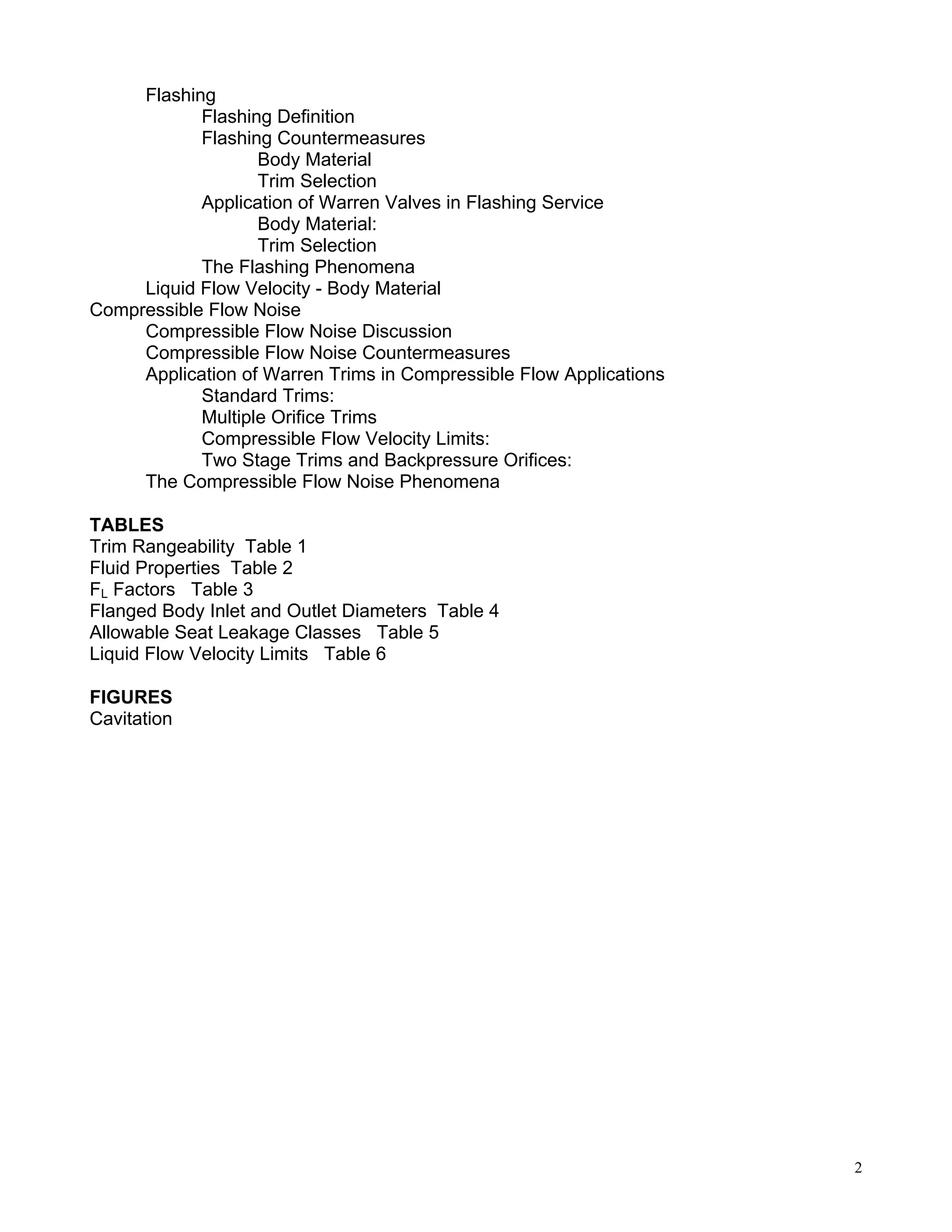 Valve sizing reference | PDF