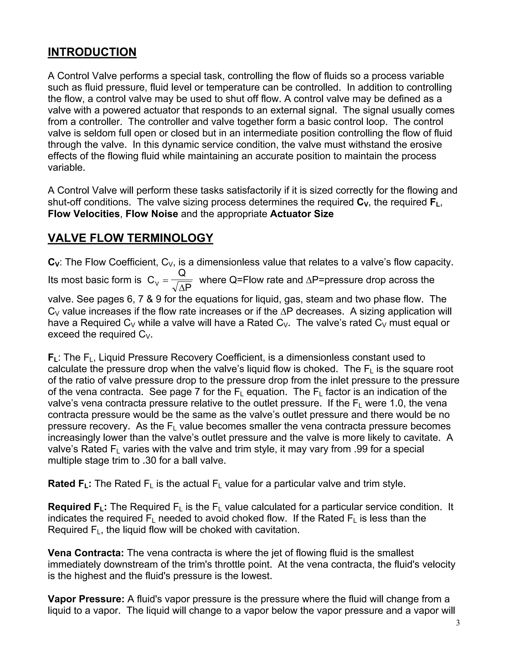 Valve sizing reference | PDF