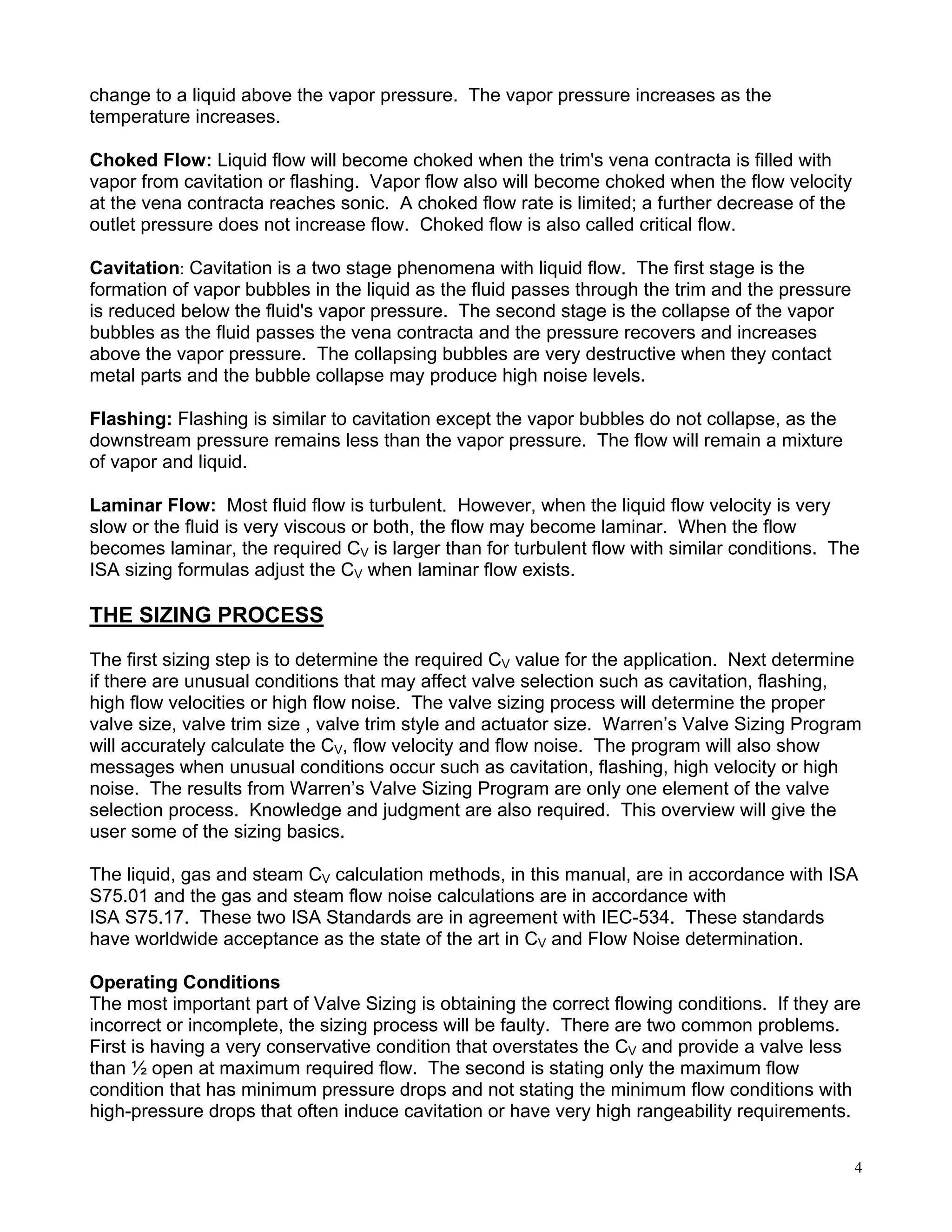 Valve sizing reference | PDF