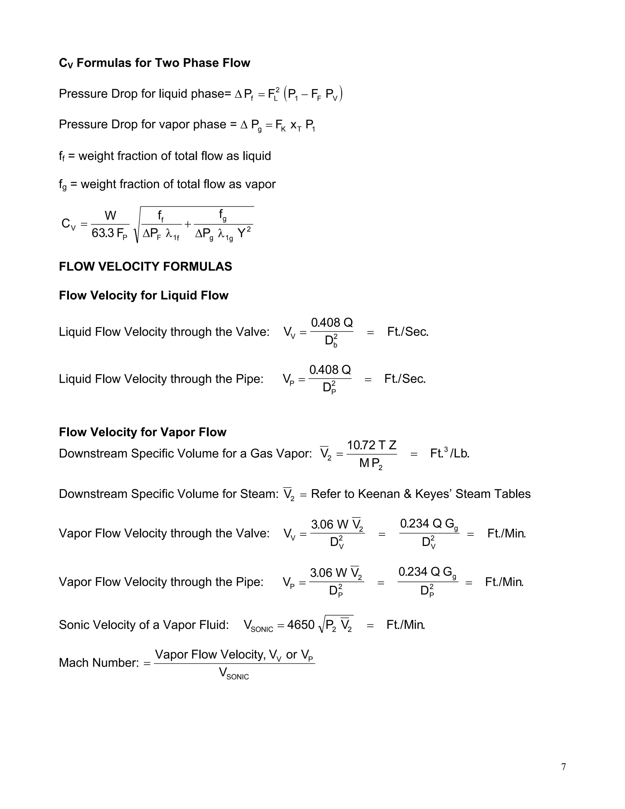 Valve sizing reference | PDF