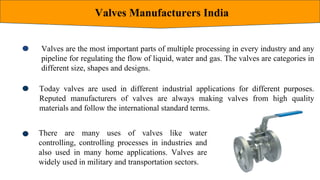 Demand and popular types of industrial valves | PDF