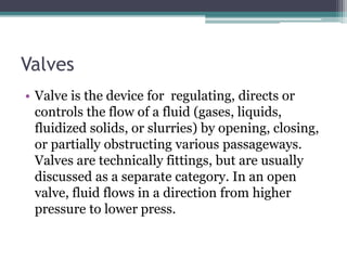 Valves equipment | PPTX
