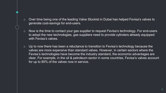 FEVISA & ITS VALVES THAT MAKE BETTER ECONOMIC SENSE | PPTX