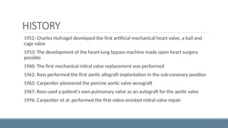 VALVE SURGERIES.pptx jklllllgxzsssbmkbmvcc | PPTX