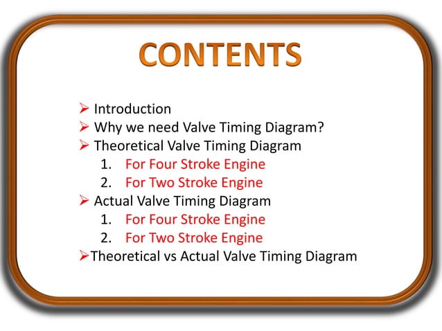 Valve timing diagram | PPTX | Auto Type | Automotive