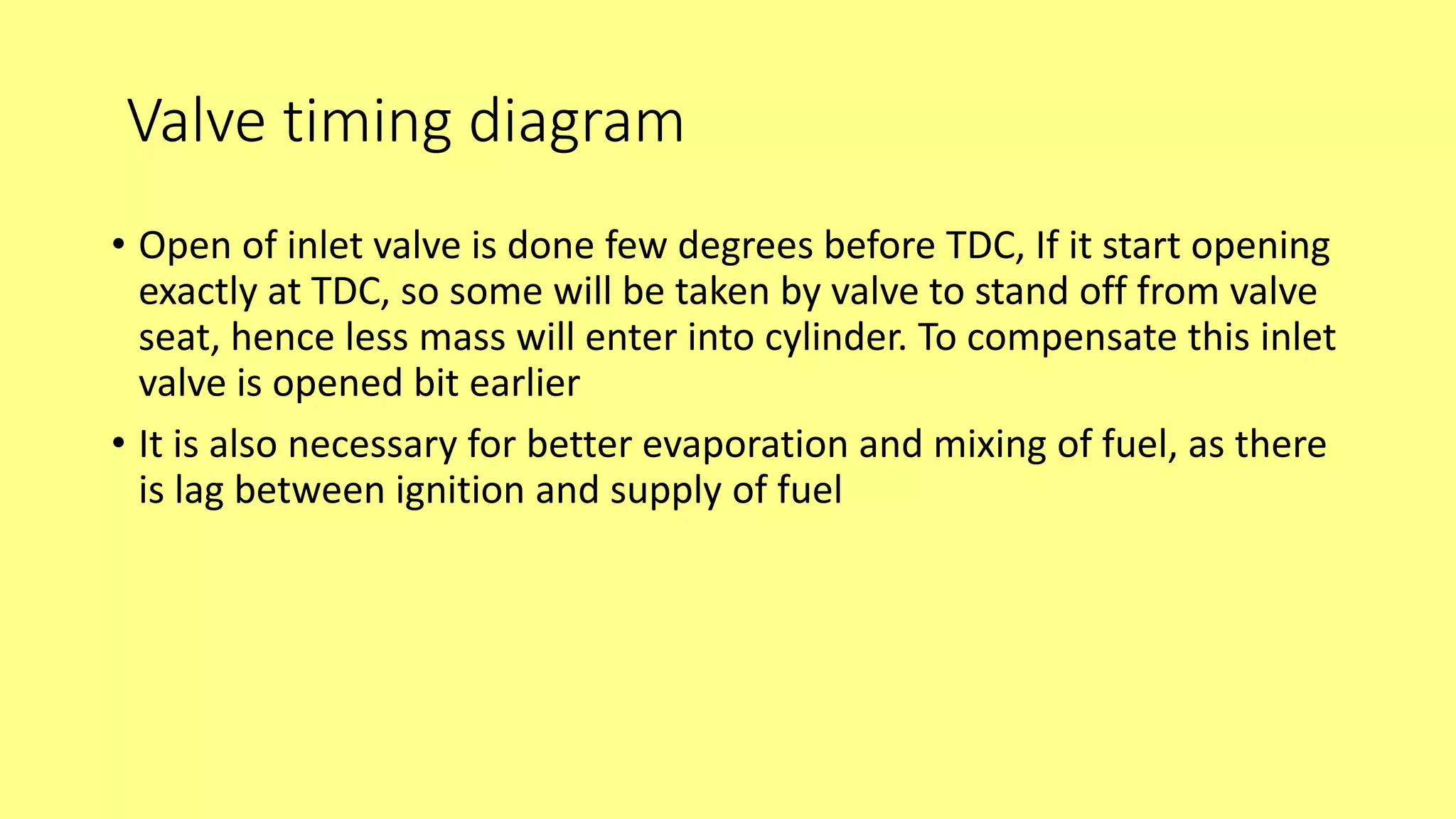 Valve timing diagram of four stroke diesel engine | PDF