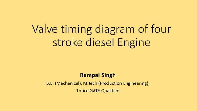 Valve timing diagram of four stroke diesel engine | PDF | Automotive