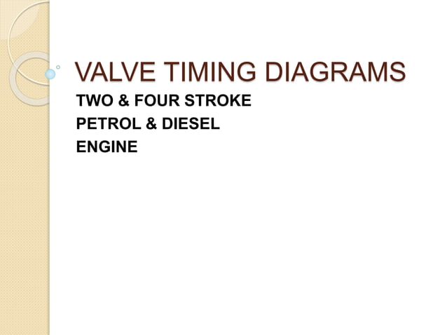 Valve timing diagrams | PPT