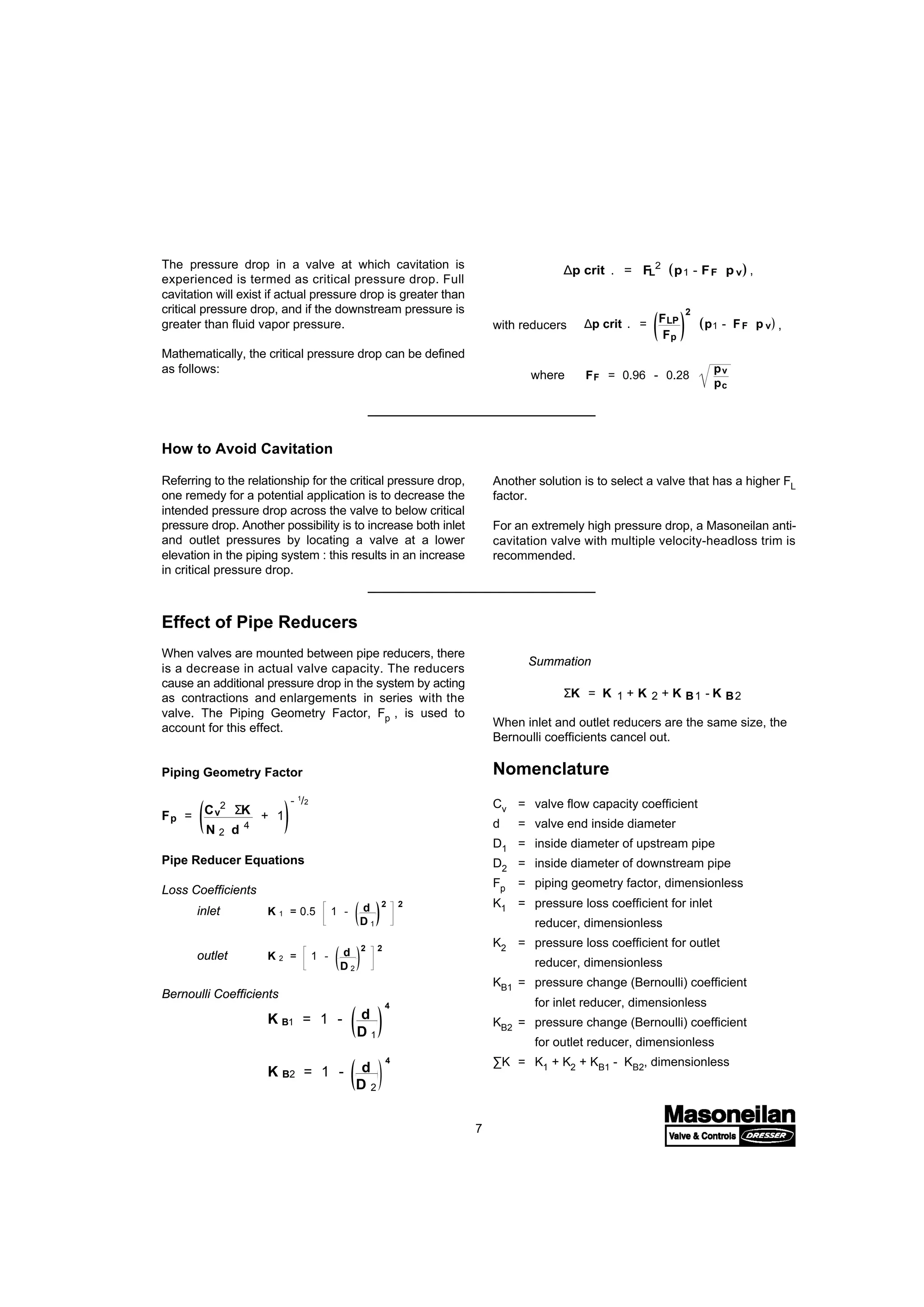 Valvula masoneilan handbook for control valve sizing | PDF