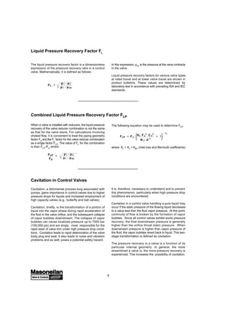 Valvula masoneilan handbook for control valve sizing | PDF