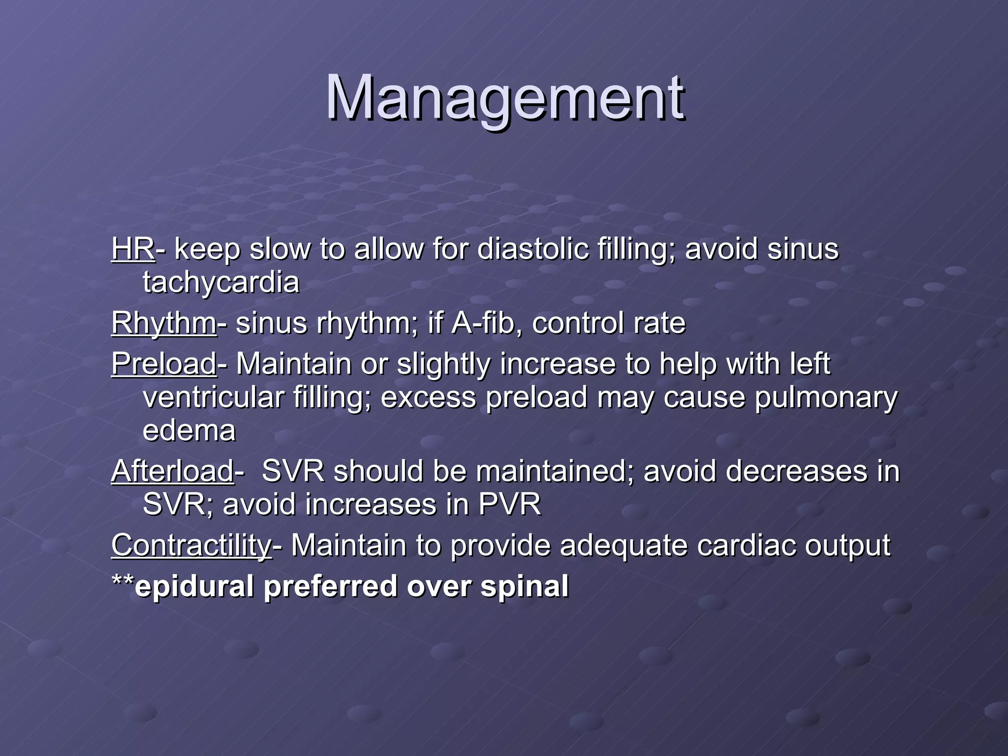 Valvular heart disease and anaesthesia | PPT