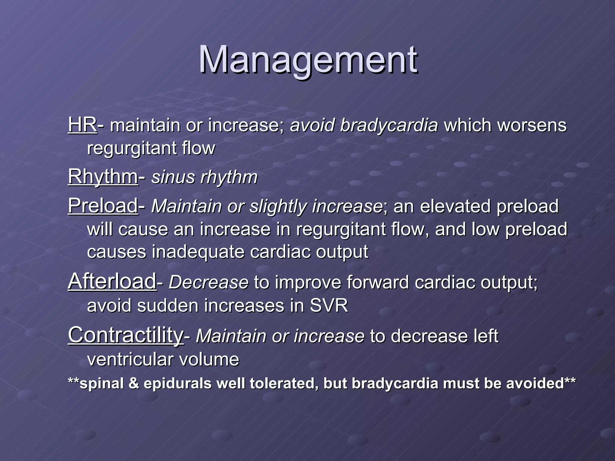 Valvular heart disease and anaesthesia | PPT