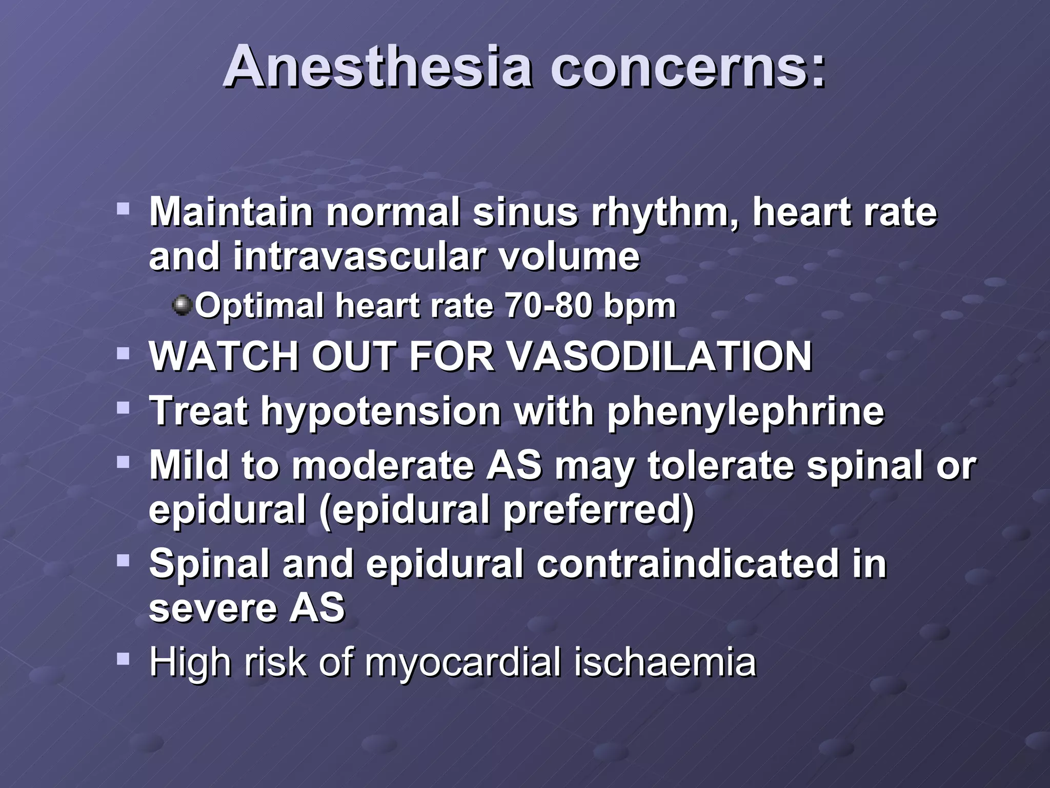 Valvular heart disease and anaesthesia | PPT