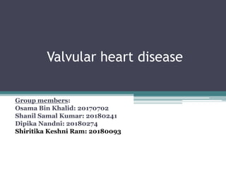 Valvular heart disease | PPTX