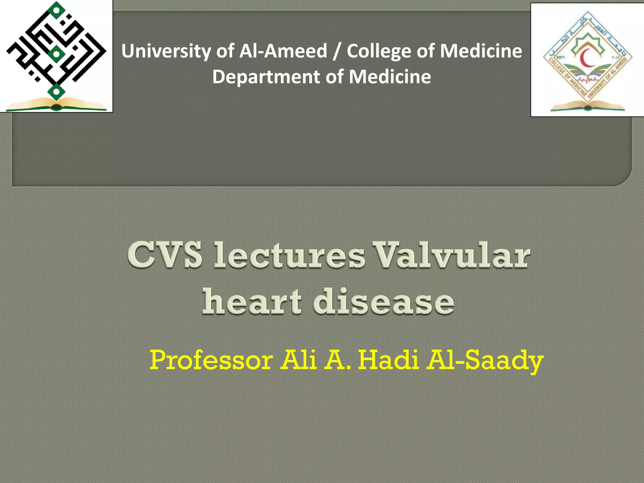 Valvular Heart Disease Pdf