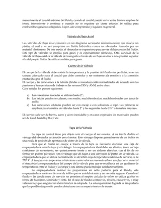 Valvulas de control | DOCX