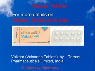 Valzaar (Valsartan Tablets) | ODP