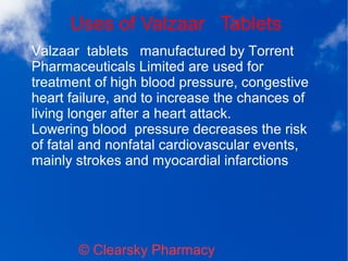 Valzaar (Valsartan Tablets) | ODP