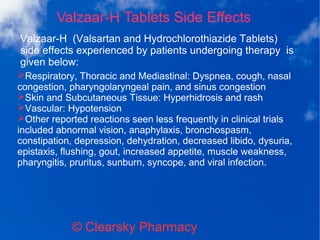 Valzaar-H (Valsartan and Hydrochlorothiazide Tablets) | ODP | Chemistry ...