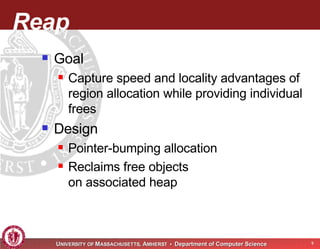 Vam: A Locality-Improving Dynamic Memory Allocator | PPT