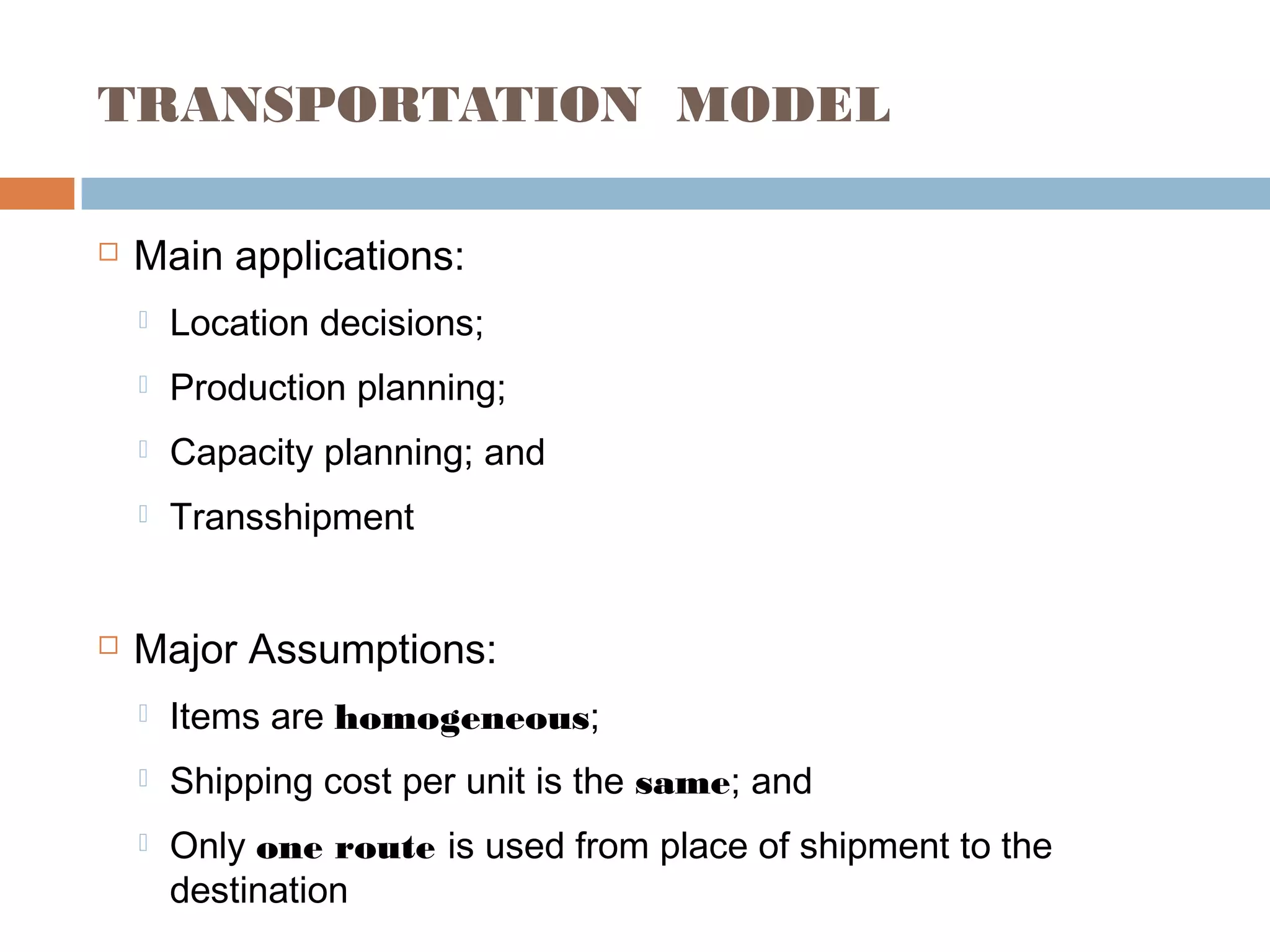 VAM and MODI Method in Solving Transportation Problems | PPT