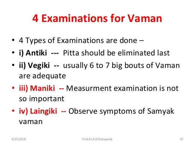 Vaman panchakarma