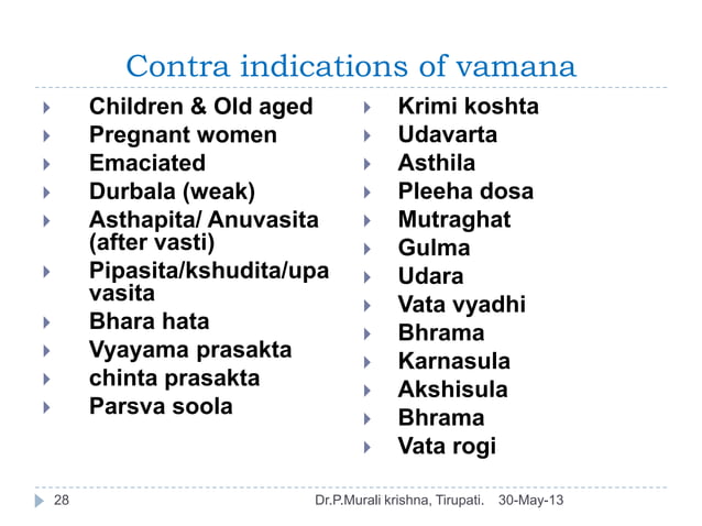 Vamana ppt dr .p.murali krishna | PPTX | Digestive Disorders | Diseases ...