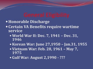 VA Medical Benefits | PPTX