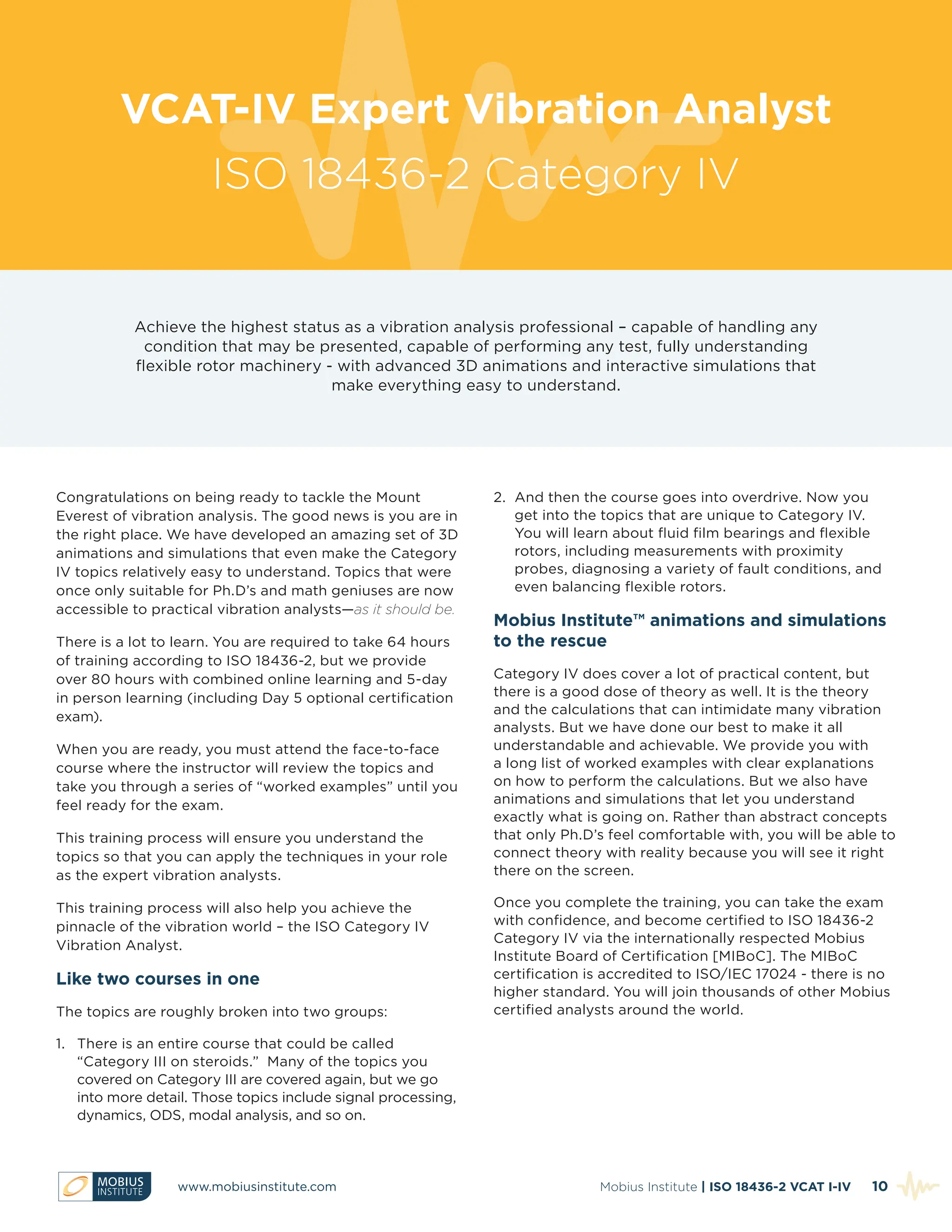VA Mobius brochure vibration analysis book | PDF