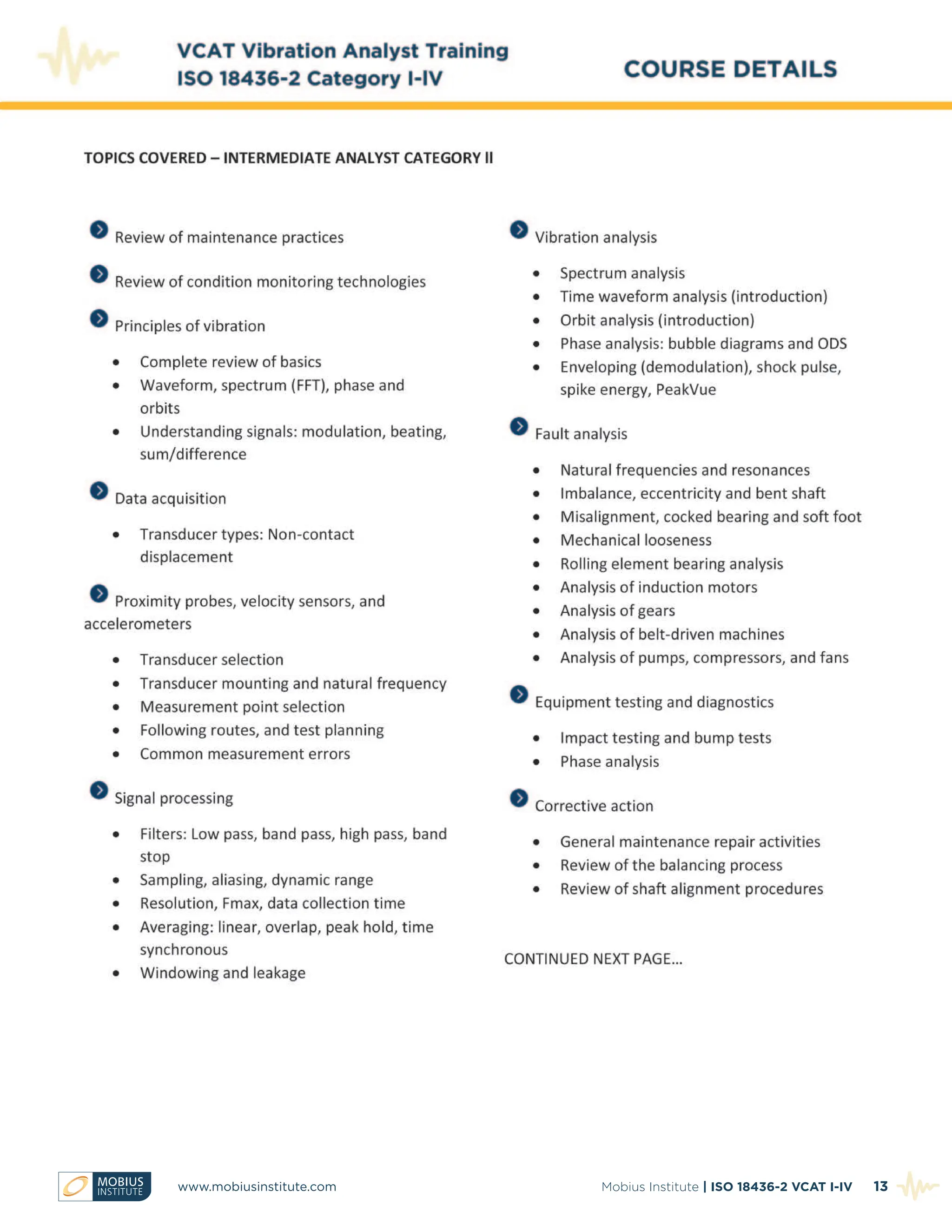 VA Mobius brochure vibration analysis book | PDF