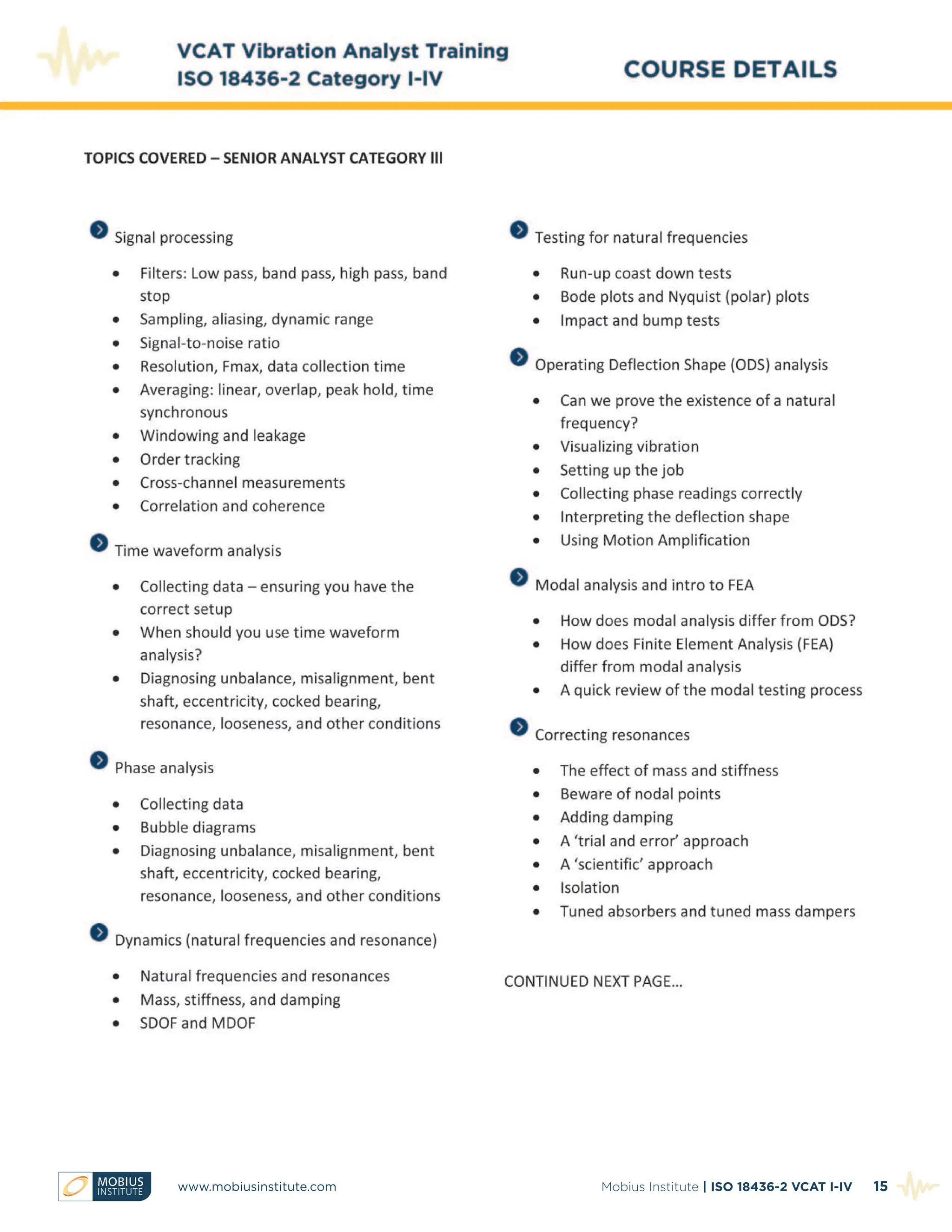 VA Mobius brochure vibration analysis book | PDF