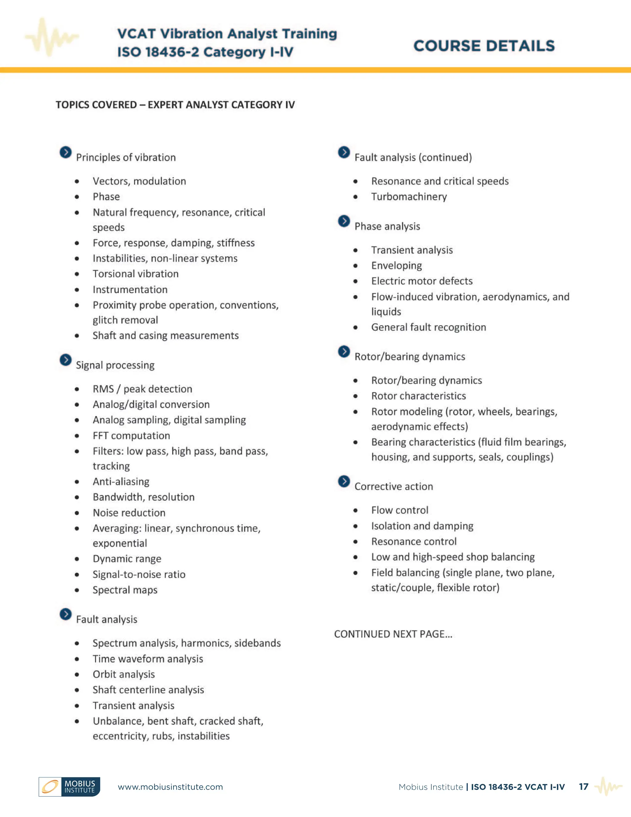 VA Mobius brochure vibration analysis book | PDF