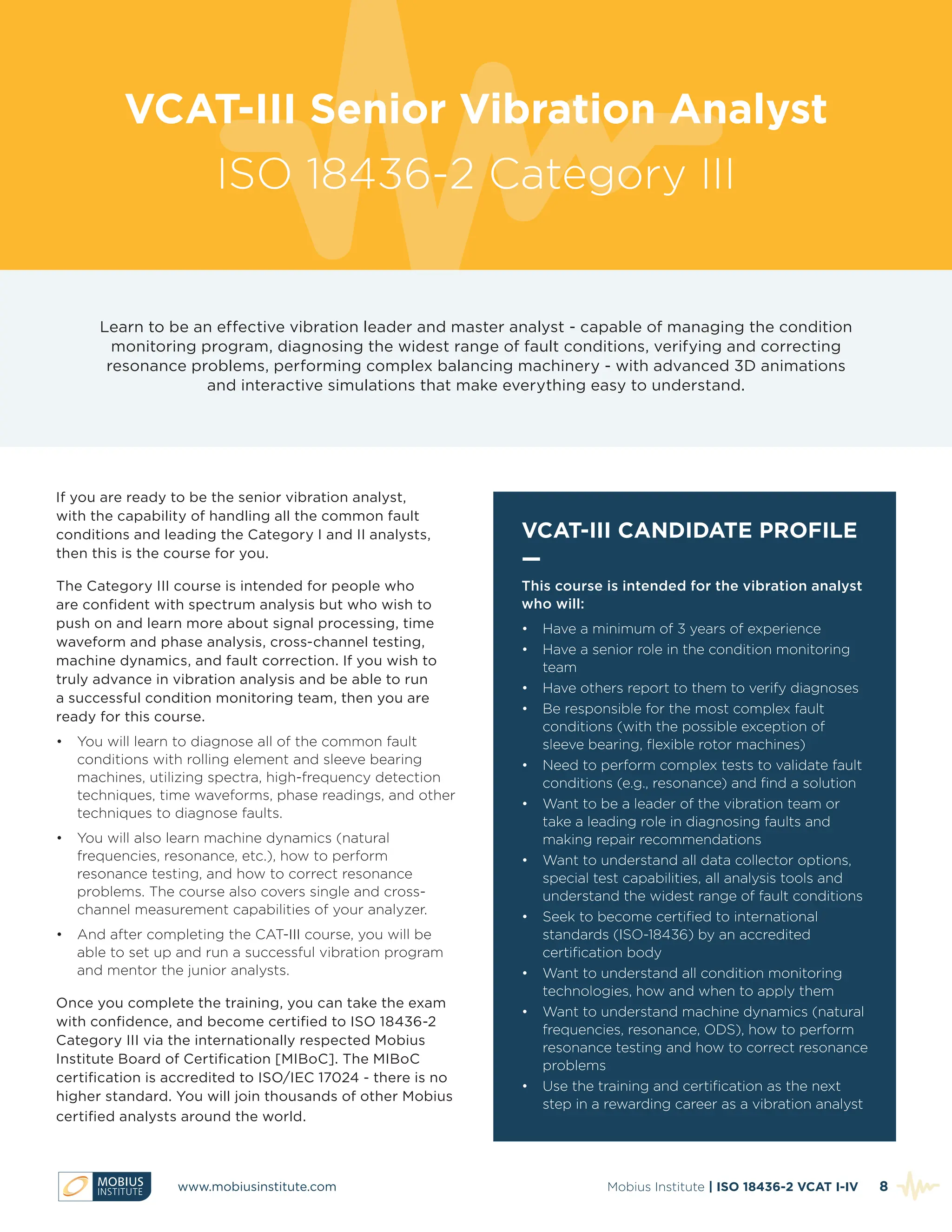 VA Mobius brochure vibration analysis book | PDF