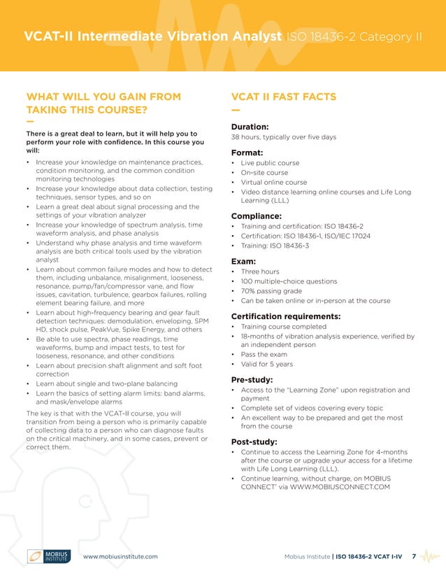 VA Mobius brochure vibration analysis book | PDF