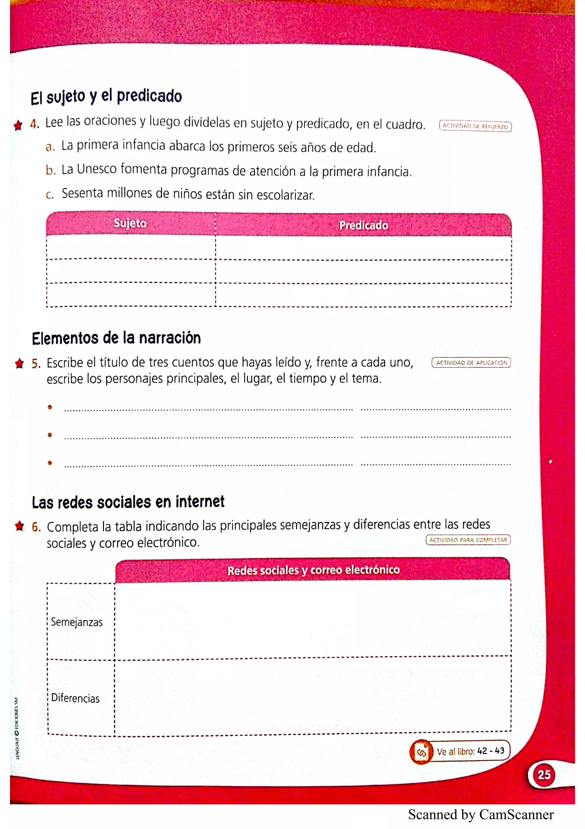Vamos a aprender lenguaje 5 cuaderno de trabajo | PDF