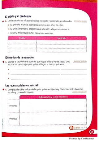 Vamos a aprender lenguaje 5 cuaderno de trabajo | PDF