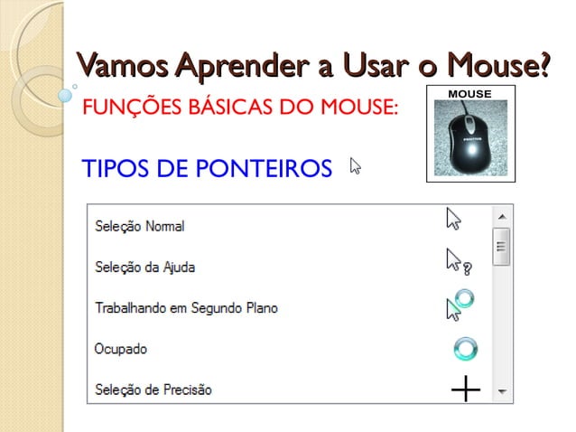 Vamos aprender a usar o mouse | PPS