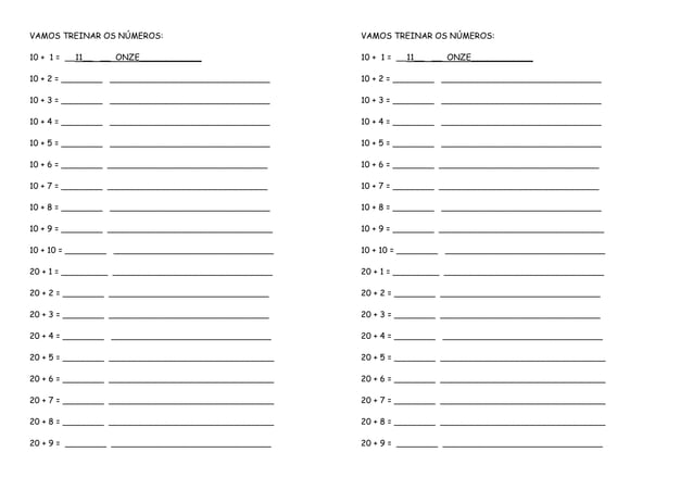 Vamos treinar os números | PPT