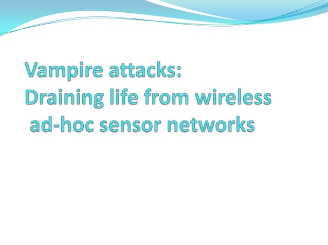 Vampire attacks | PPT