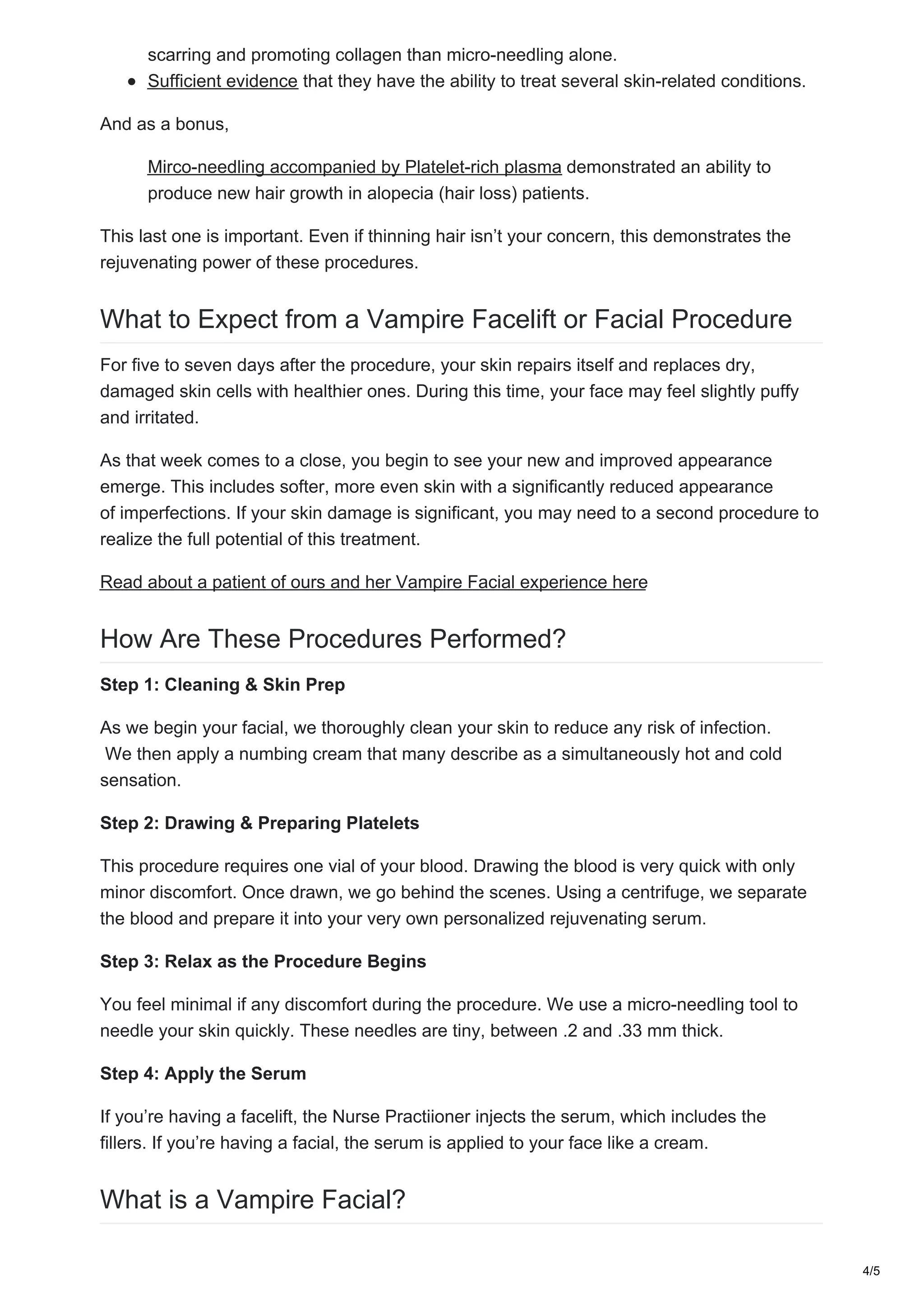 Vampire facelift and vampire facial in draper utah | PDF