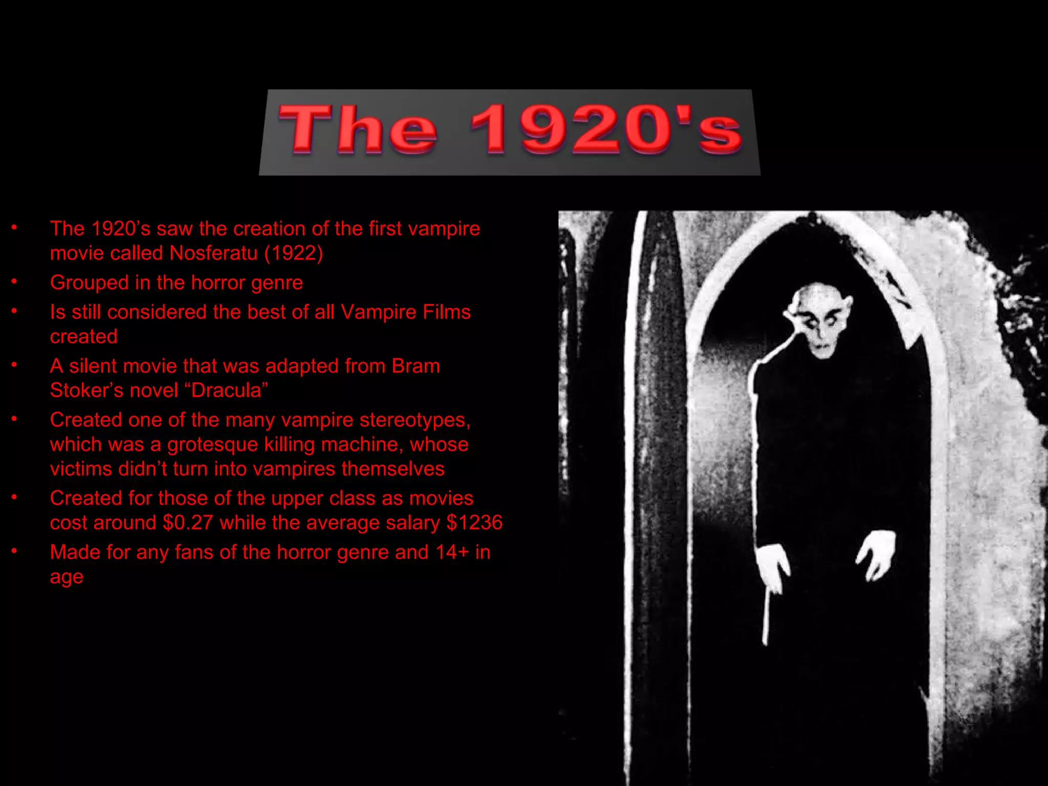 Vampire films | PPT