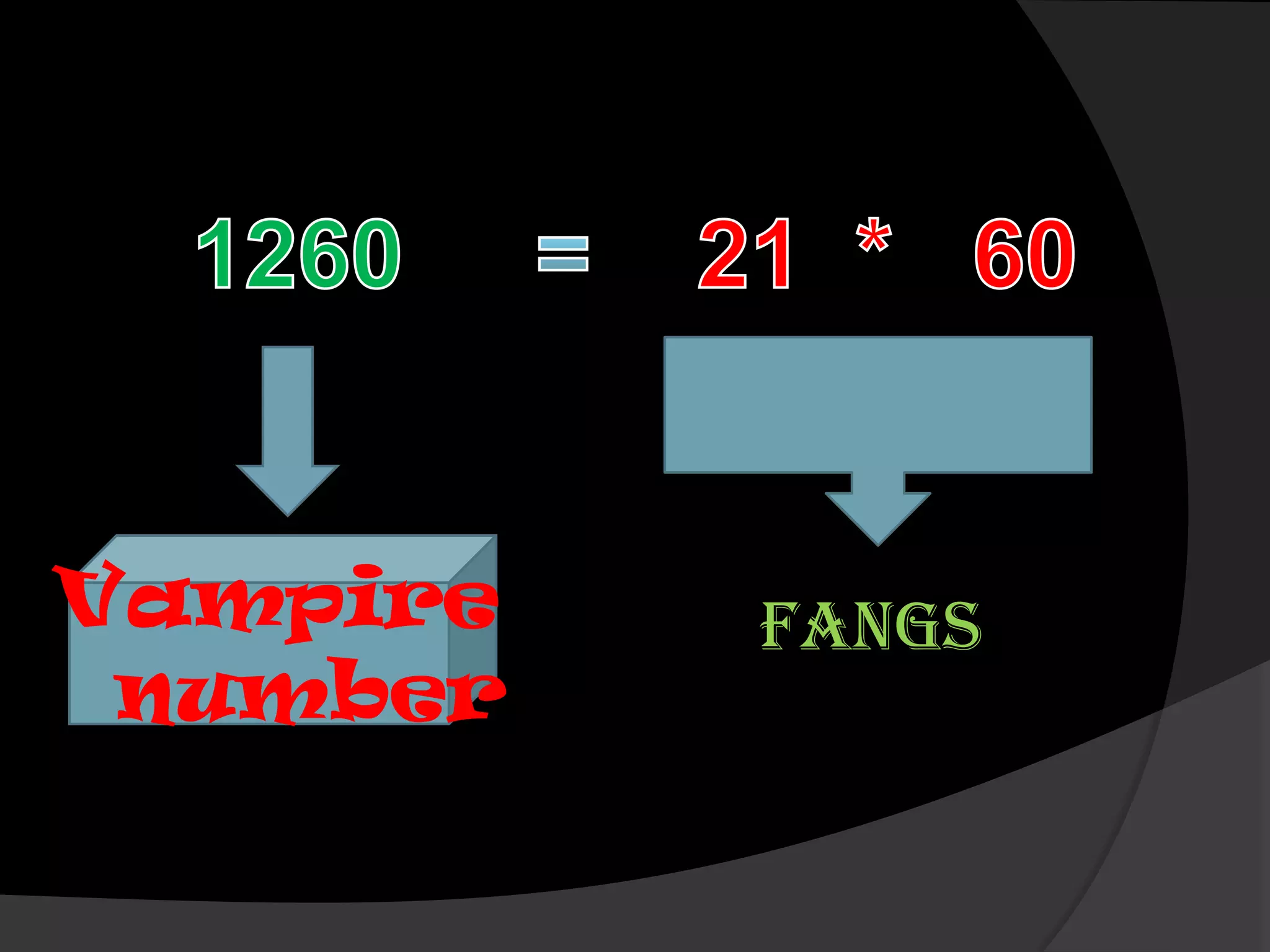 Vampire numbers | PPTX