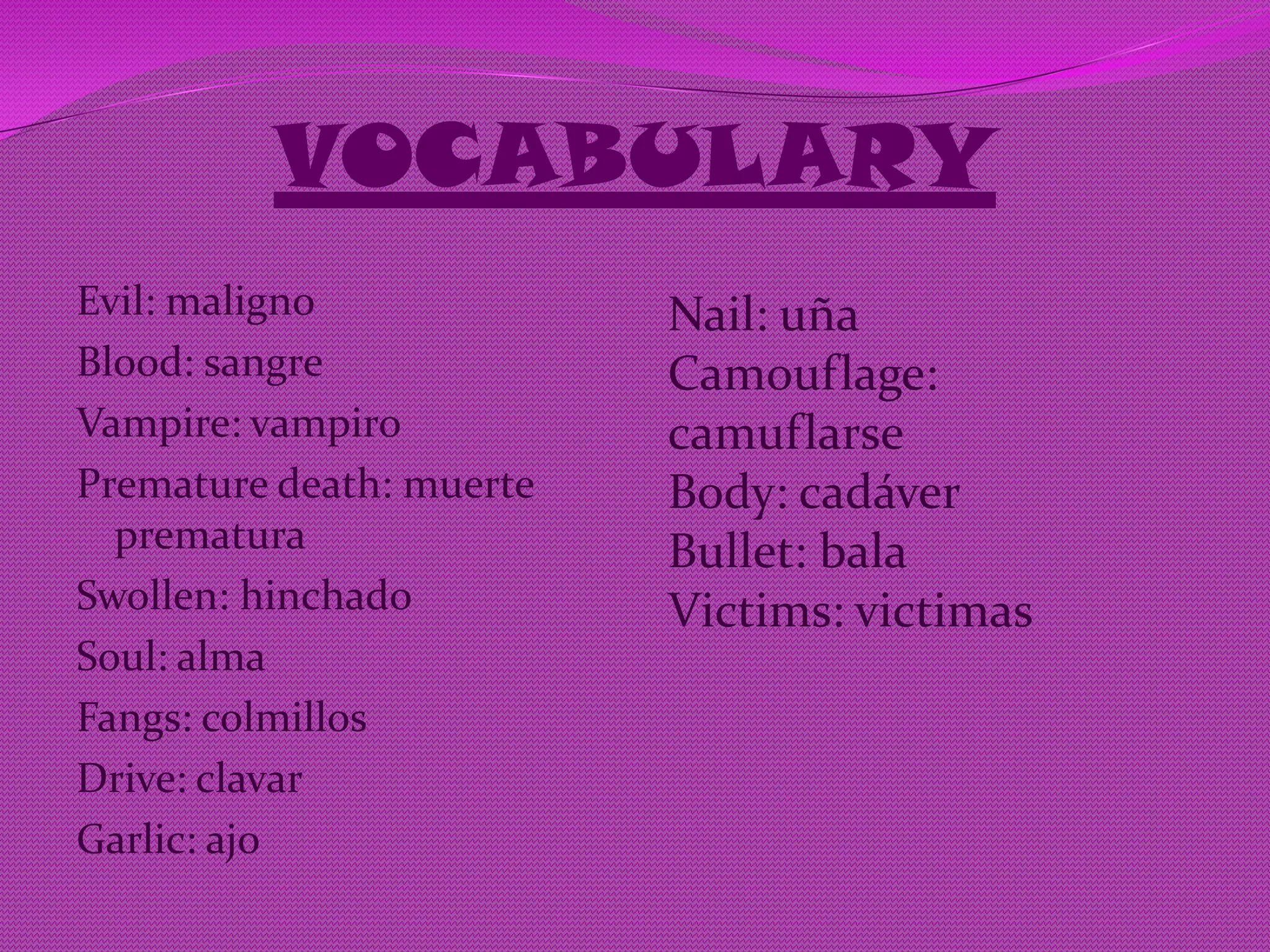 Vampire project oti inés | PPTX