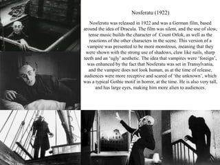 The Representations of Vampires | PPTX