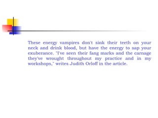 Vampires at work place | PPT