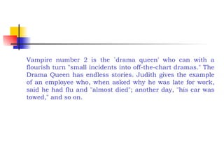 Vampires at work place | PPT