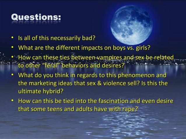 Vampires and sex | PPT